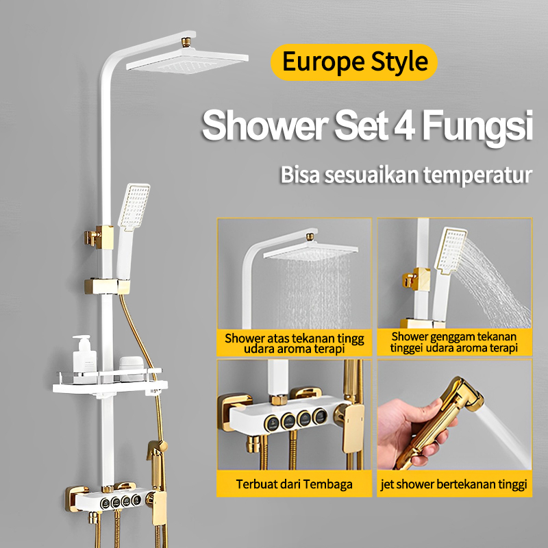 Jual Shower Kamar Mandi 4 Dalam 1 Set Shower Termostatik Dengan Faucet ...