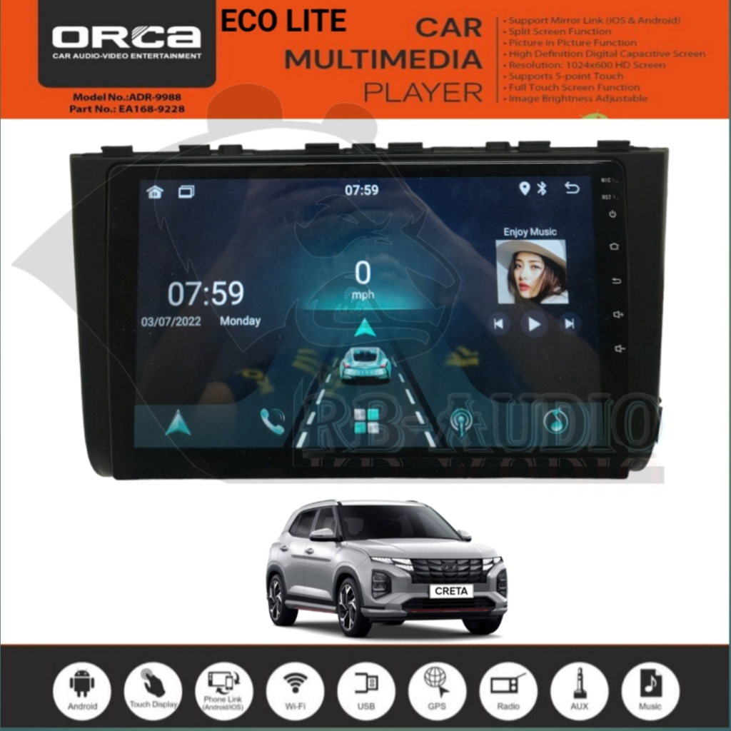 Jual Head Unit Android Orca Lite For Hyundai Creta 2022 up 10 inch PNP ...