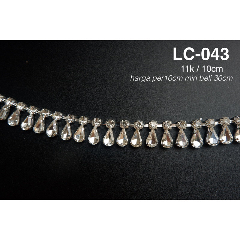 Jual Aksesoris Payet Rangkai Jahit LC-043 harga per10cm min beli 30cm ...