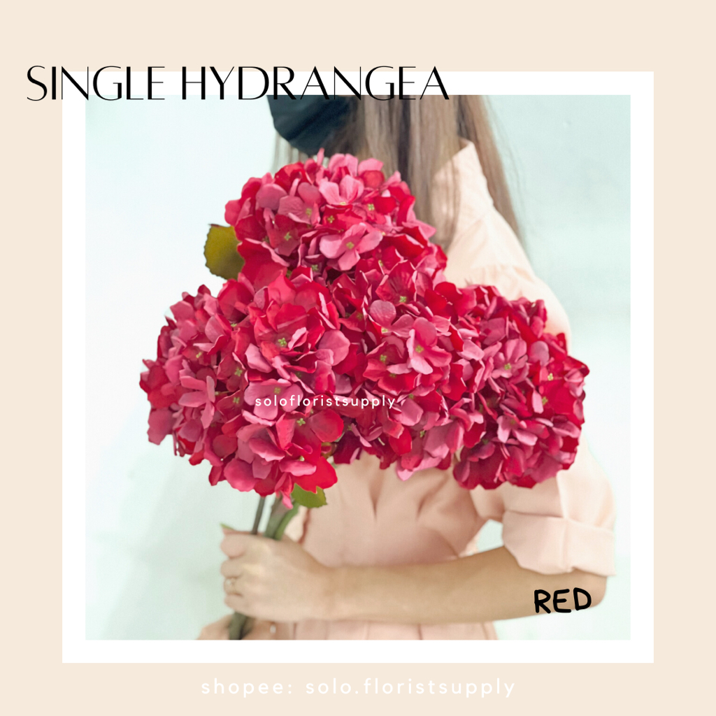 Jual 61CM SINGLE HYDRANGEA Bunga artificial hydrangea bunga hidrangea ...