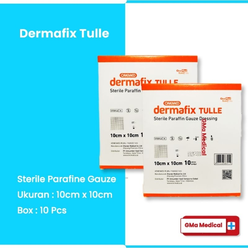 Jual Dermafix Tulle 10 x 10 Cm Parafin Gauze Dressing / Pcs | Shopee ...