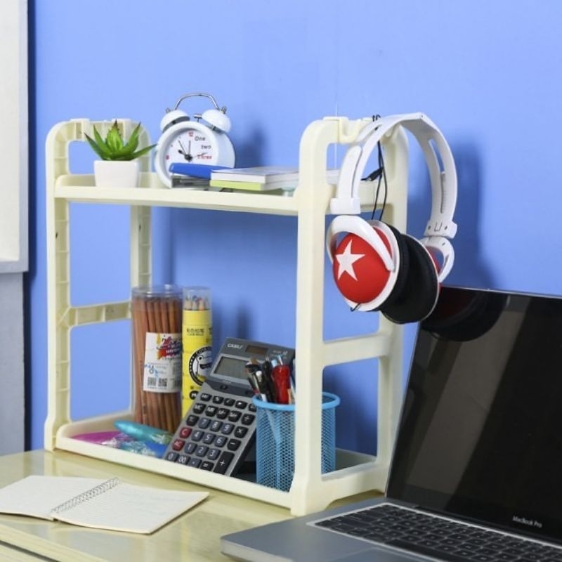 Jual PROMO!! Rak Buku Atas Meja Organizer Rak Penyimpanan Kertas Pensil ...