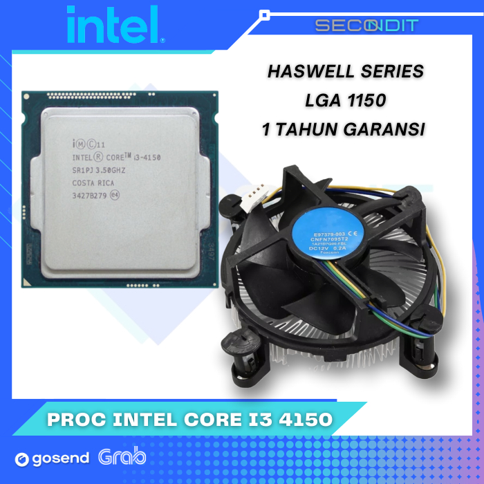 Jual Processor Intel Core i3 4170 processor gen 4 socket 1150 haswell tray dengan fan | Shopee ...