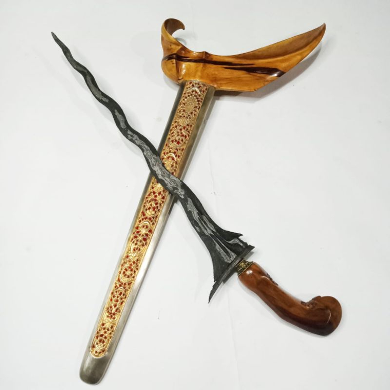 Jual Keris Sabuk Inten Pamor Wos Wutah Beras Kutah Luk 11 Mataram Sepuh | Shopee Indonesia