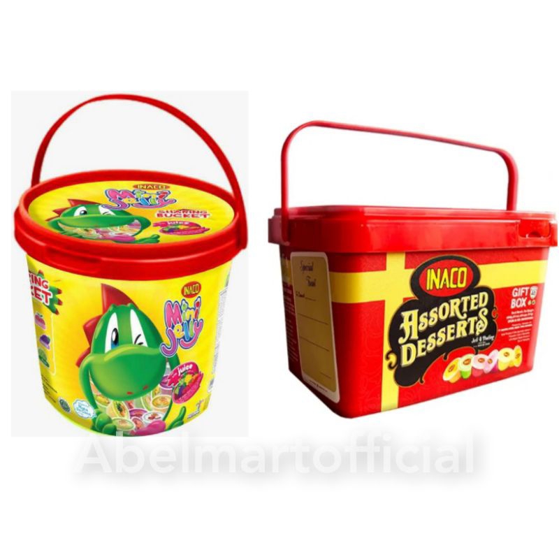 Jual INACO MINI JELLY BIG BUCKET 50 × 15G / INACO MINI PUDDING ISI 40 × ...