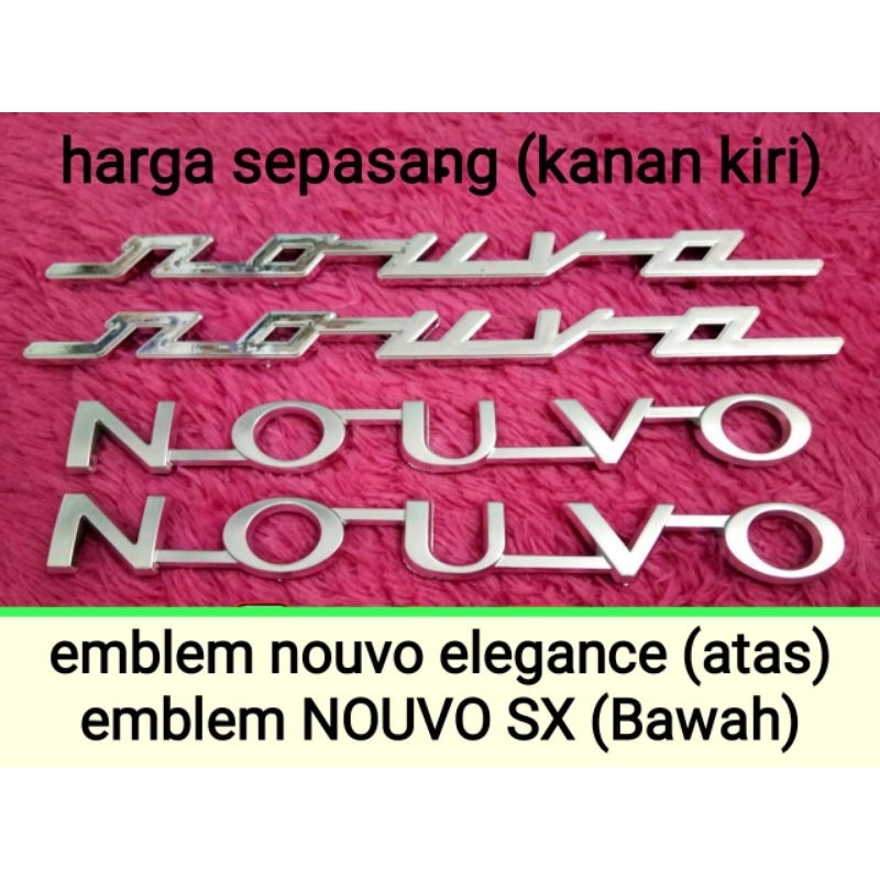 Jual emblem logo nouvo elegance & nouvo SX pnp nouvo z dan lele warna ...