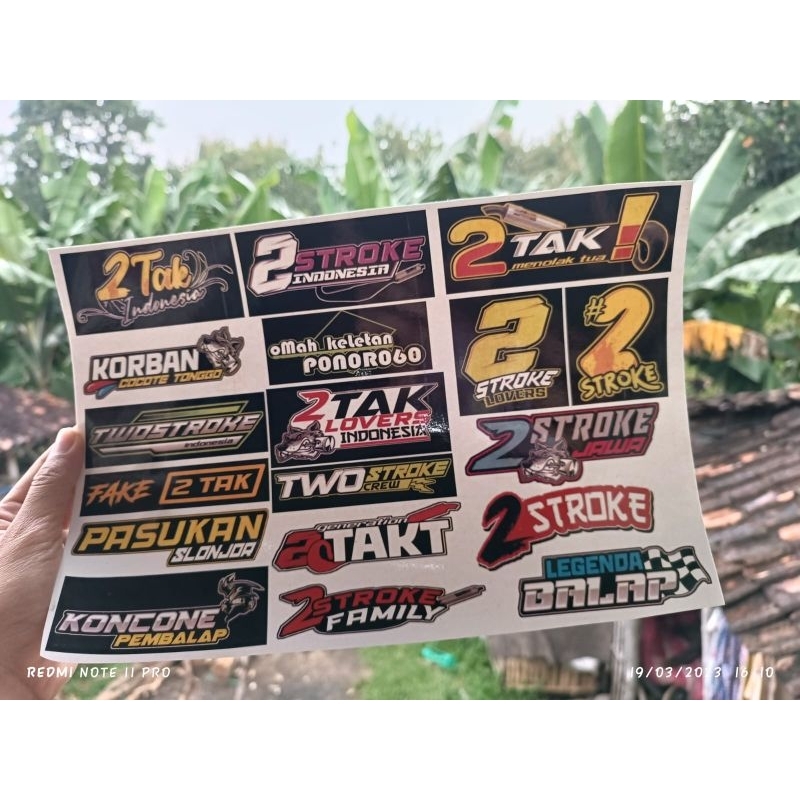 Jual Stiker motor 2 Tak, Two Stroke, Fiz R 1 pack isi 20 pcs | Shopee ...