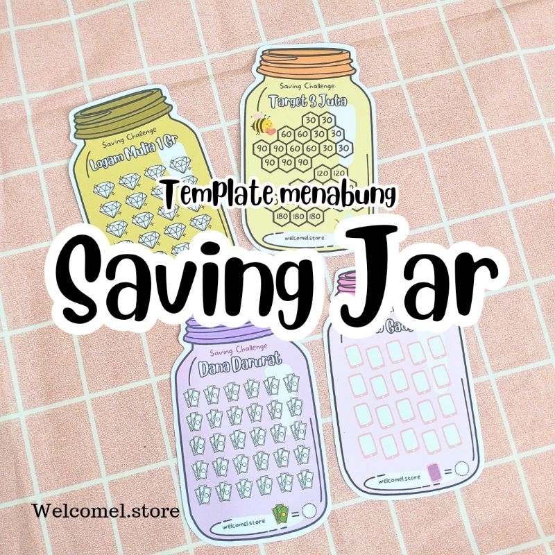 Jual Template Menabung Model SAVING JAR (Untuk Semua Media Tabungan ...