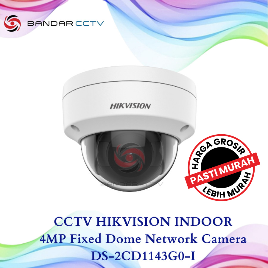 Jual Hikvision DS-2CD1143G0E-I 4MP Fixed Dome Network Camera | Shopee Indonesia