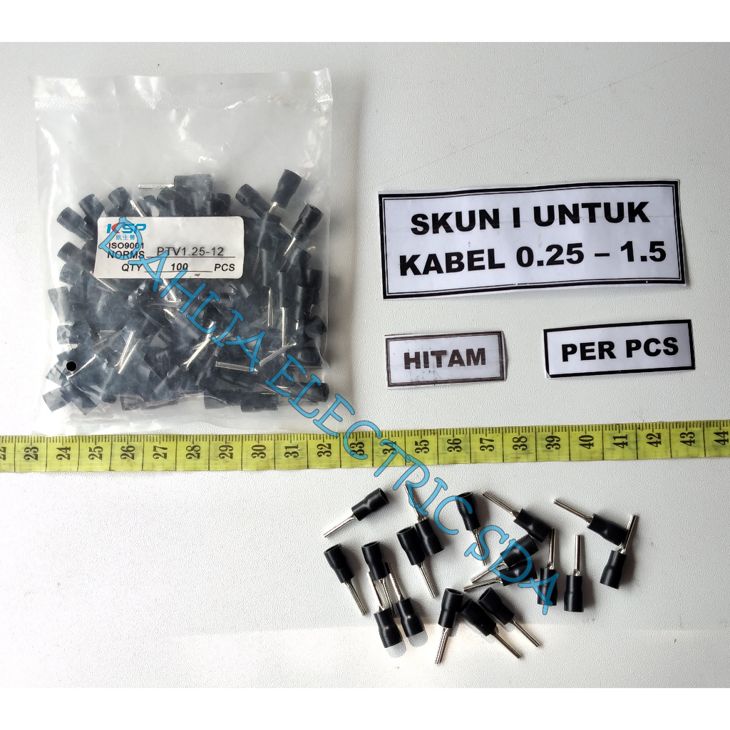 Jual SKUN I UNTUK KABEL 0,25-1,5 ( HITAM ) PER PCS | Shopee Indonesia