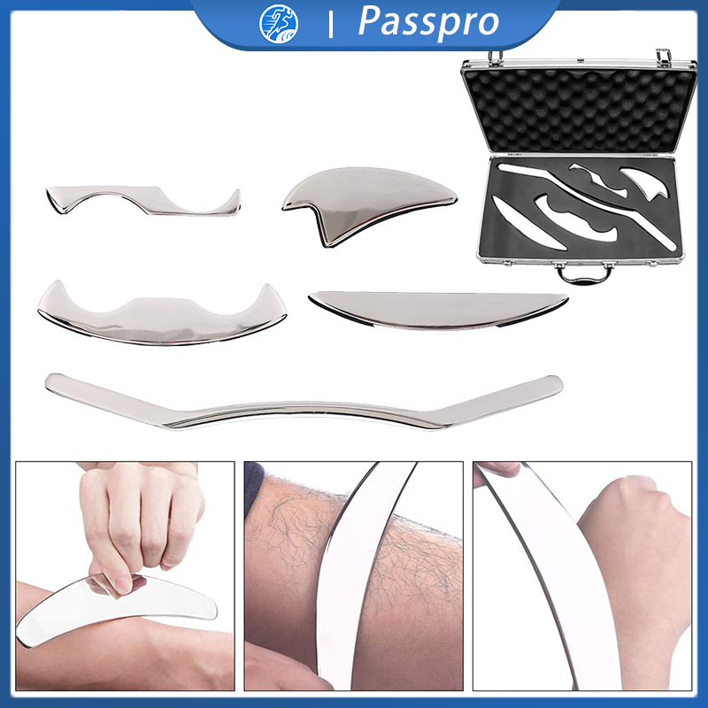 Jual Iastm 5pcs / Set Gua Sha Stainless Steel Deep Tissue Muscle ...