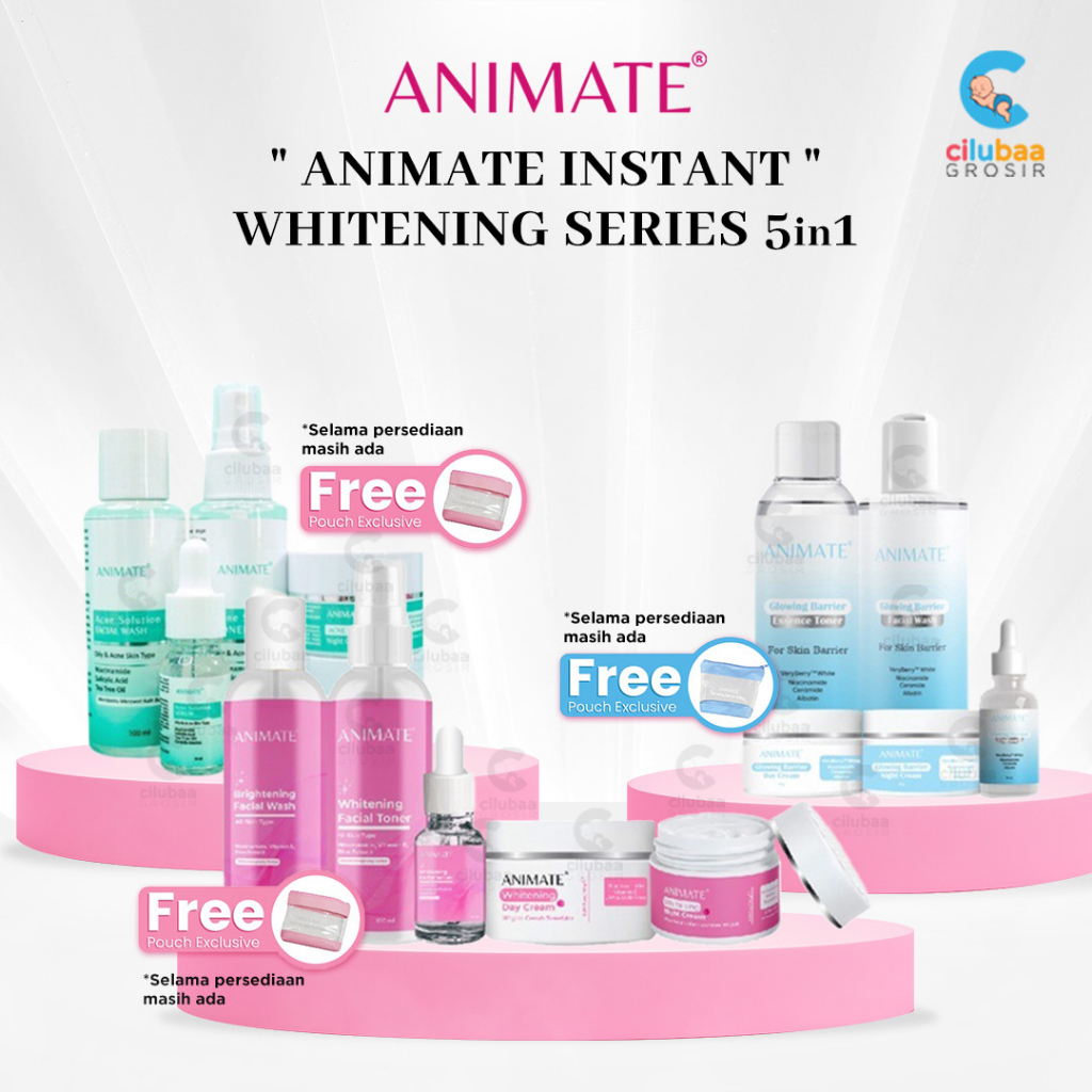 Jual ANIMATE INSTANT WHITENING SERIES 5in1 || PAKET WAJAH ANIMATE ...