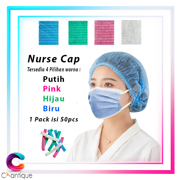 Jual NURSE CAP | PELINDUNG RAMBUT 1 PACK 50 PCS / HAIR NET | Shopee ...