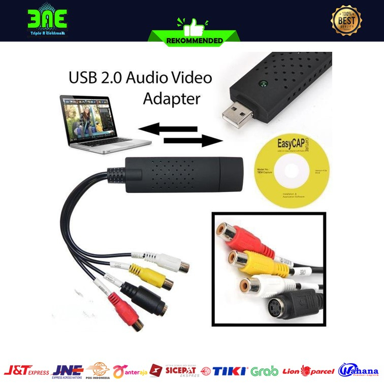 Jual EasyCap Converter USB to RCA AV Video Set Top Box Komputer Android ...