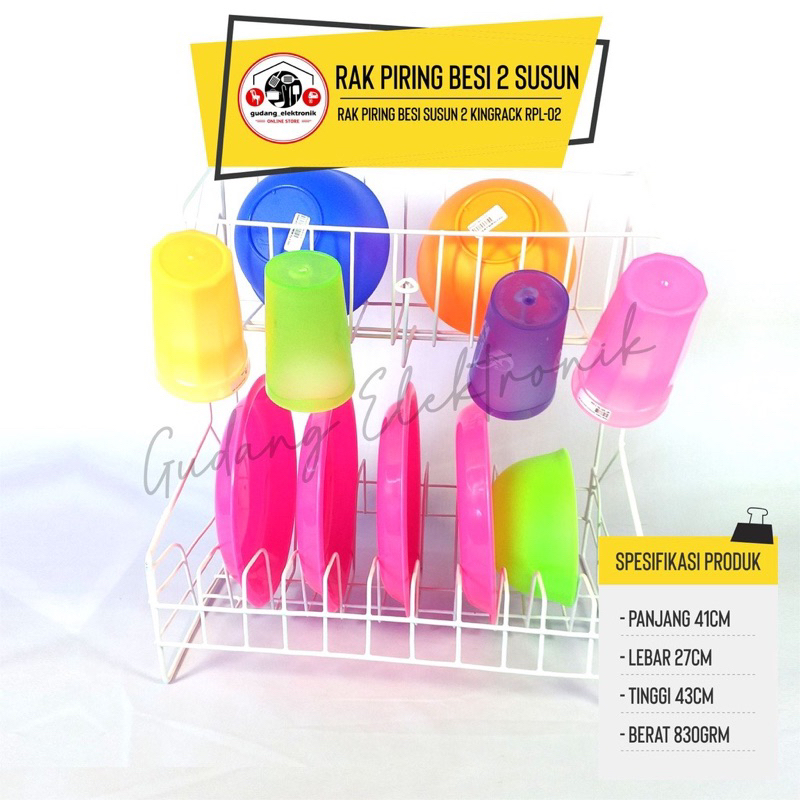 Jual Rak Piring Besi 4 Susun Serbaguna Rak Piring Tinggi Rak Piring ...