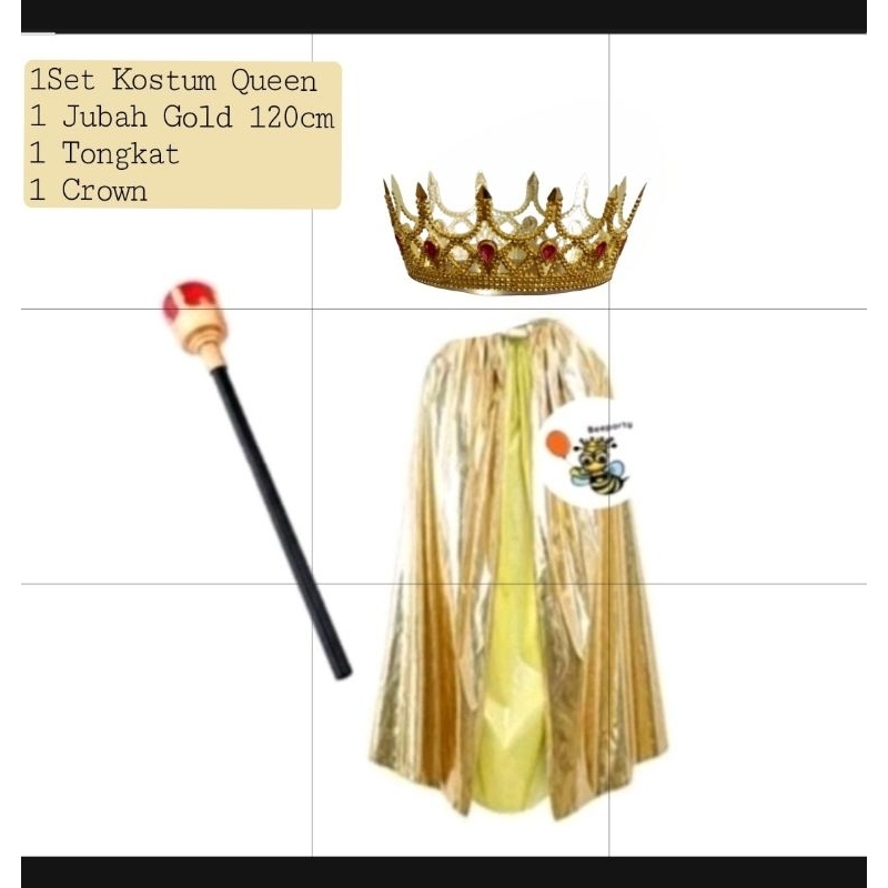 Jual Jubah Raja Topi Raja /Kostum King Queen Aksesoris Photobooth ...