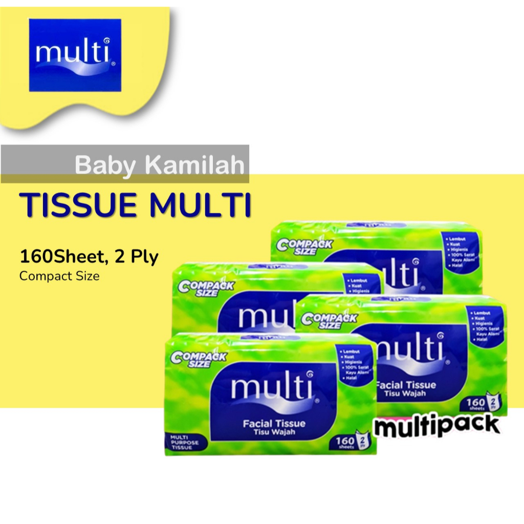 Jual Tisu wajah MULTI 160 sheets 2 ply / Facial Tissue MULTI 160 sheets ...