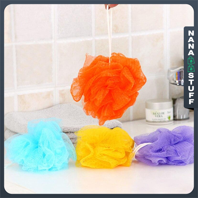 Jual SPONS MANDI SHOWER PUFF Bath Sponge Jaring Sikat Badan Spon Busa ...