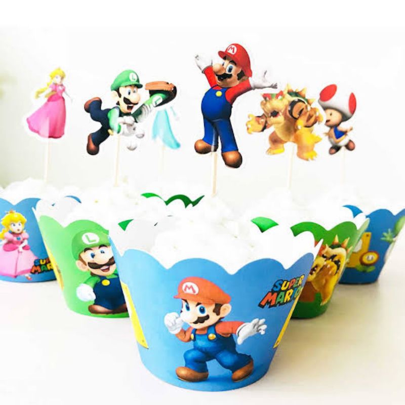Jual Super Mario Cupcake Topper dan wrapper | Shopee Indonesia
