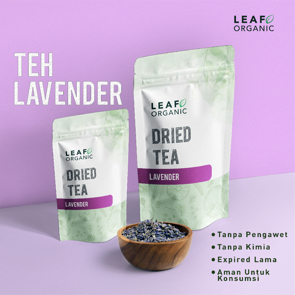 Jual Teh Premium Bunga Lavender LEAF ORGANIC Minuman Herbal Anti ...