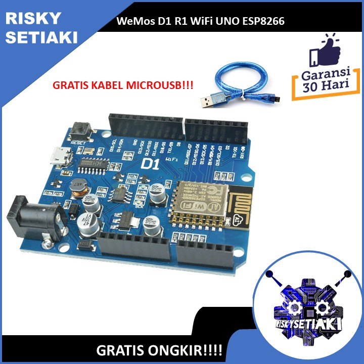 Jual WeMos D1 R1 WiFi UNO ESP8266 Development Board | Shopee Indonesia