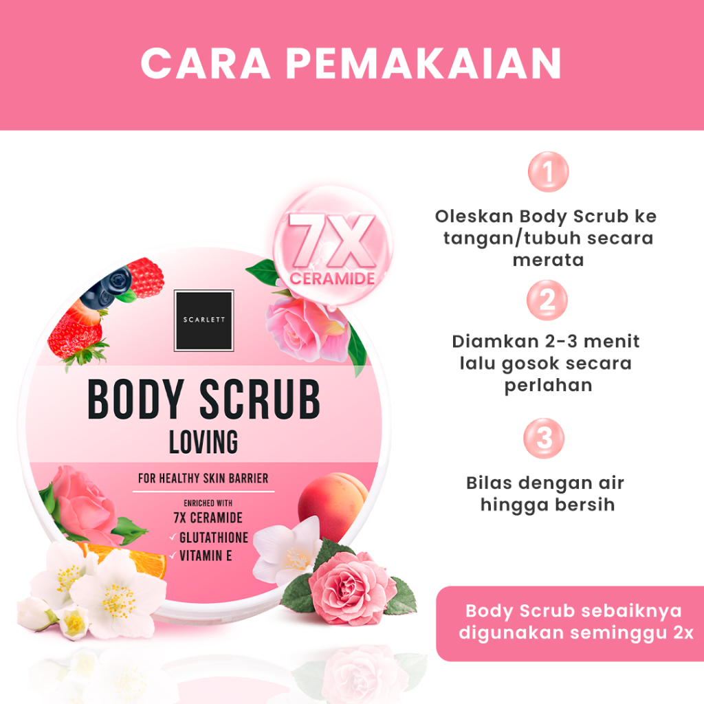 Jual Scarlett Whitening Loving Body Scrub - Lulur Scrub for Lightening ...