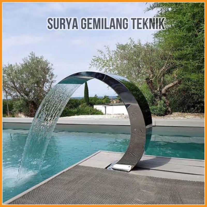 Jual Waterfall kolam renang stainless Air Mancur Waterpall Kolam Renang ...