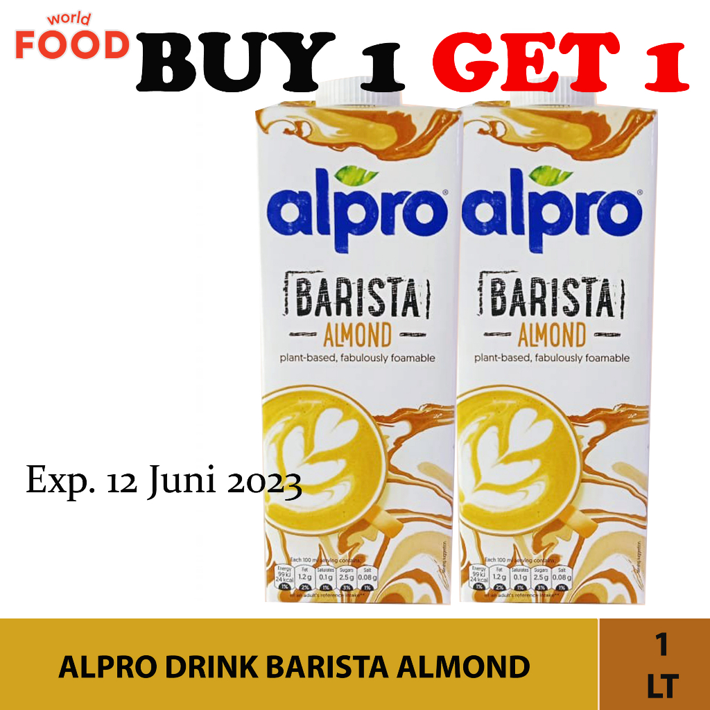 Jual ALPRO DRINK BARISTA ALMOND 1LT *PROMO BUY 1 GET 1 FREE* | Shopee ...
