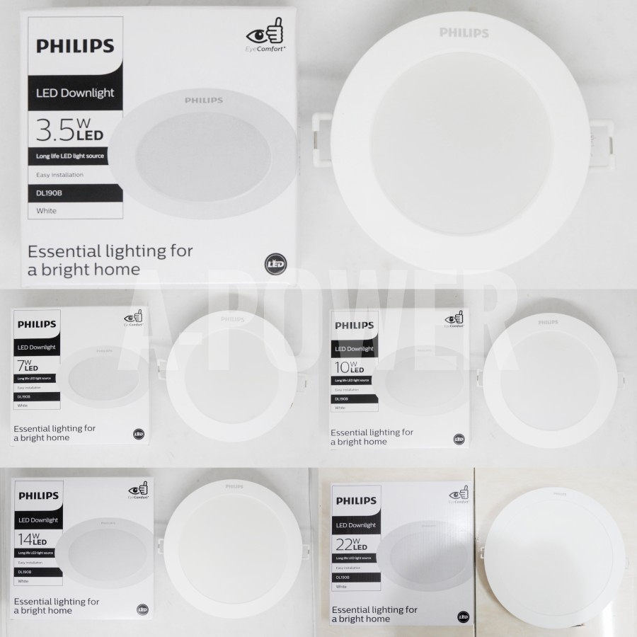 Jual Philips - Downlight LED Eridani 3.5W, 7W, 10W, 14W, 22W (Kuning ...