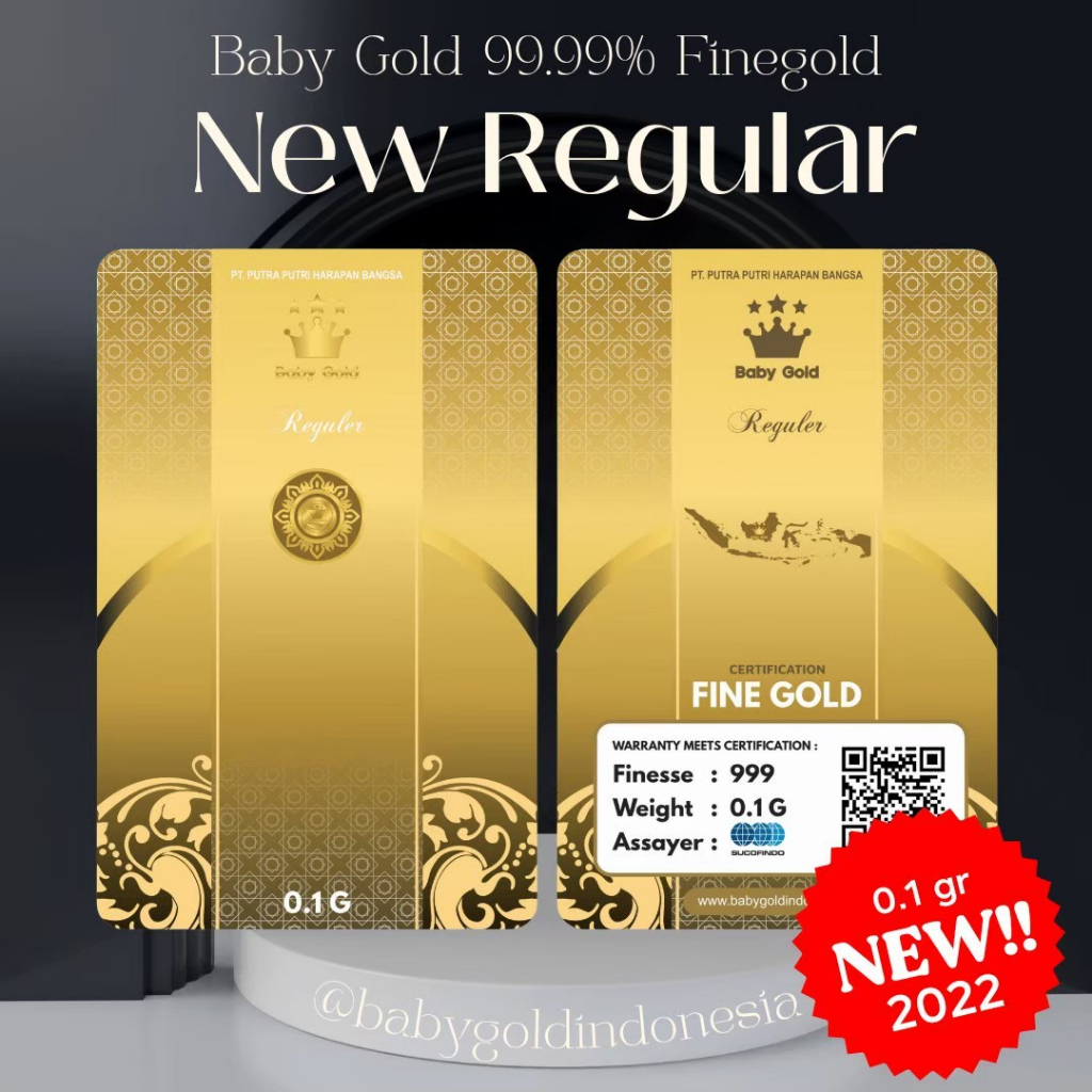 Jual Emas Baby Gold New 0.1 Gram Investasi Emas MiniGold Microgram ...