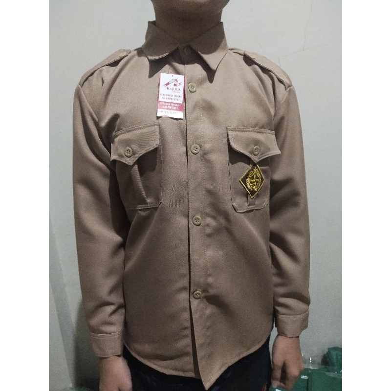 Jual Seragam Sekolah Baju Pramuka Panjang Laki-laki/Perempuan SD SMP SMA Kain Laricci | Shopee ...