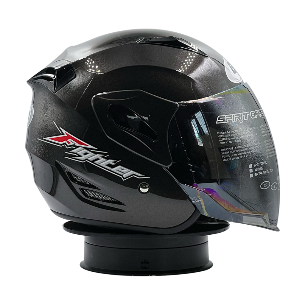 Jual Helm GM Fighter Solid Gunmet | Shopee Indonesia