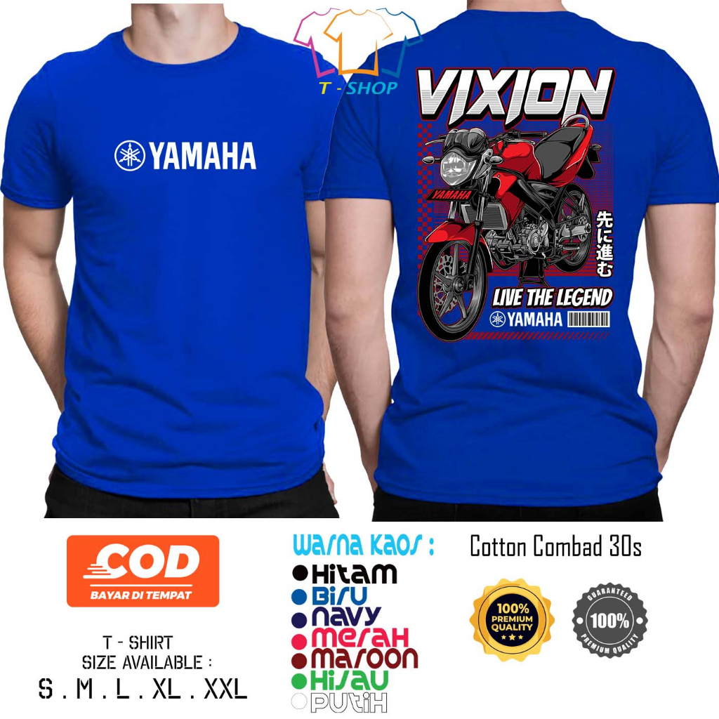 Jual Kaos Baju Motor YAMAHA VIXION - Kaos Yamaha Vixion Facelift Keren ...