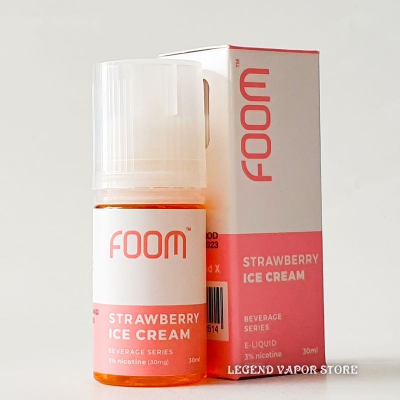 Jual SALT NIC - LIQUID FOOM Strawberry Ice Cream 30ML 30MG AUTHENTIC ...