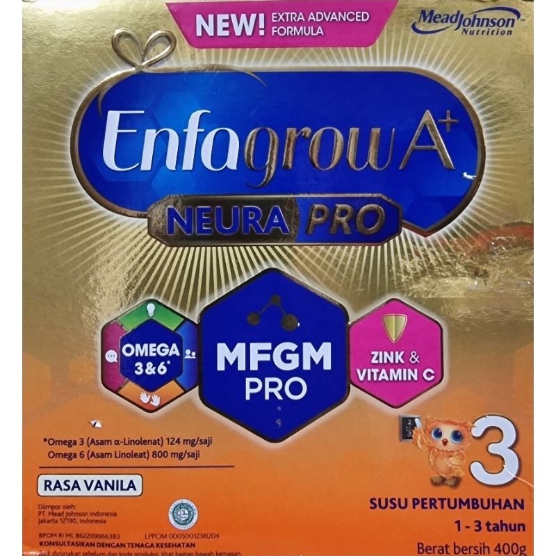 Jual Enfagrow A+ 3 Susu Formula 400 g Rasa Vanilla / Vanilla | Shopee ...