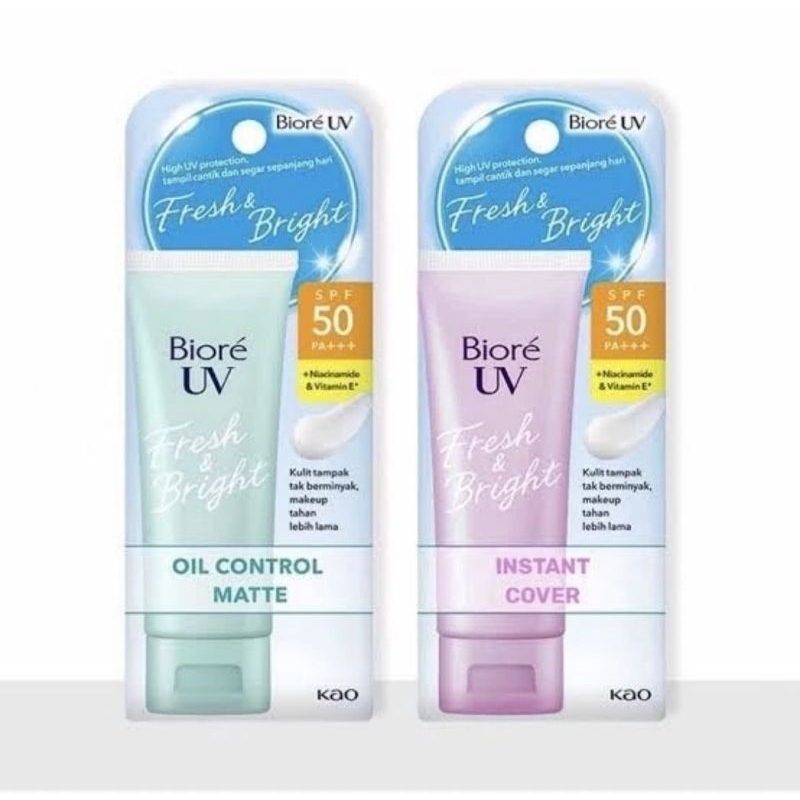 Jual Biore UV Fresh&Bright Sunscreen SPF 50+ PA+++ 30gr | Shopee Indonesia