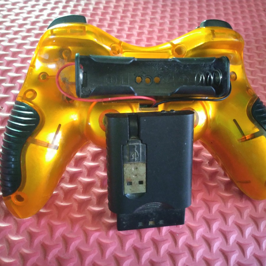 Jual Stik Controller Wireless USB PC PS2 PS1 PSX PSOne Fat Slim 18650 ...