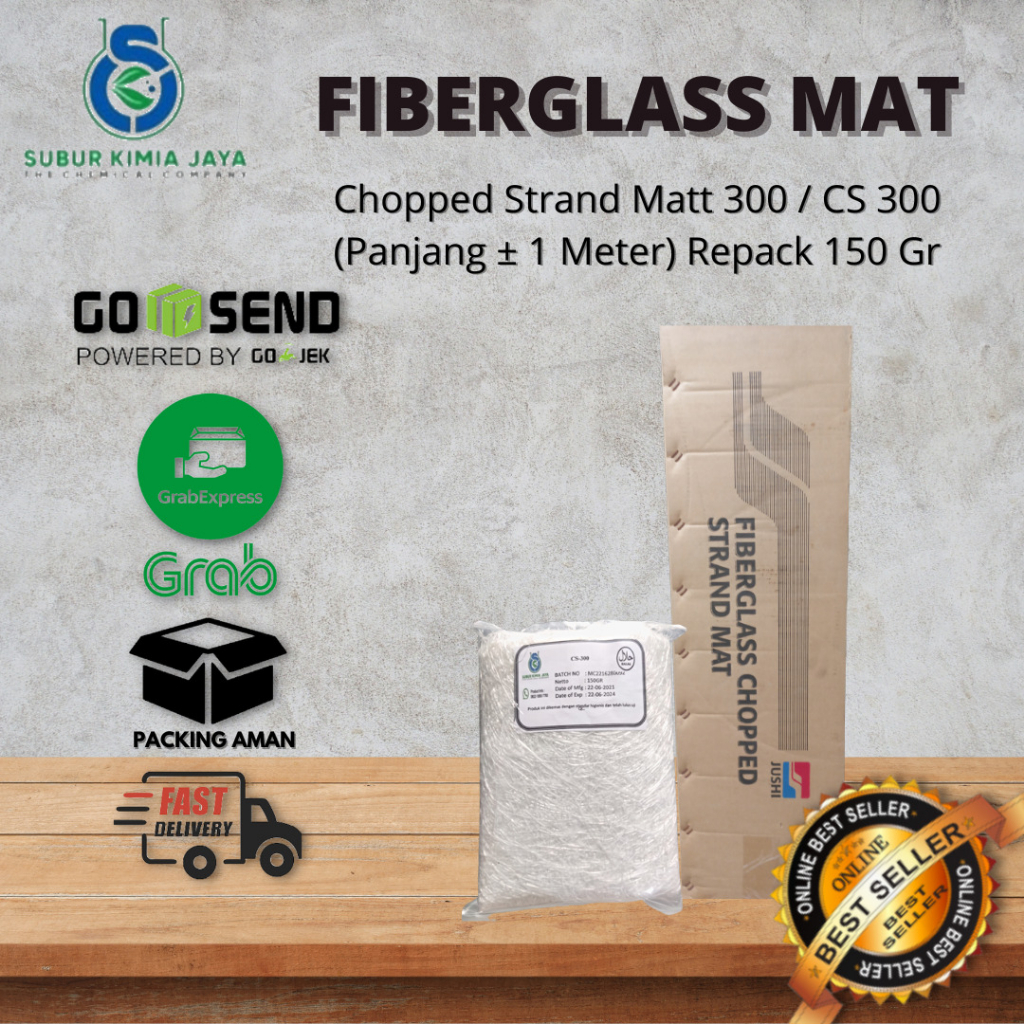 Jual Serat Fiber Aquaproof - Fiberglass Matt - Fiberglass - 150 GR ...