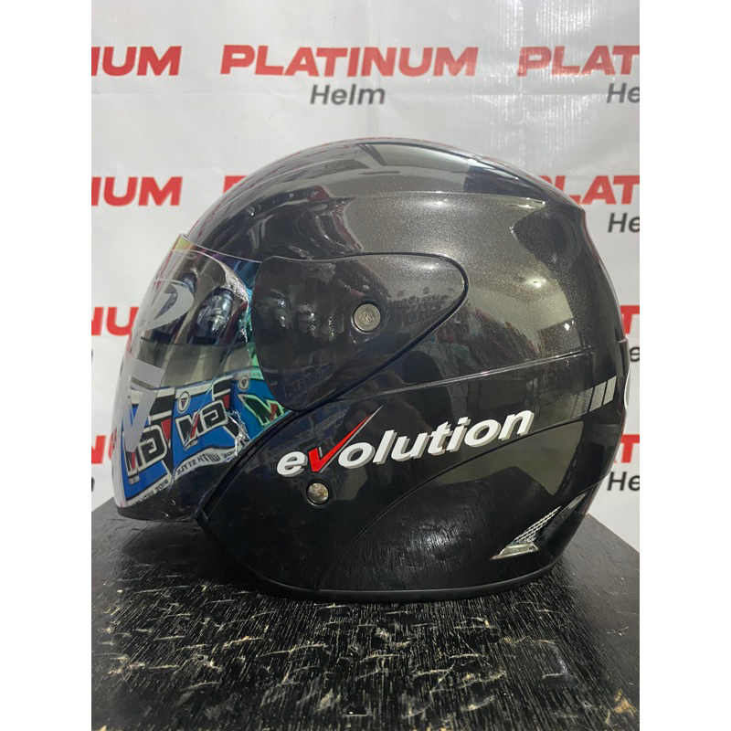 Jual HELM GM EVOLUTION ABU METALIC ORIGINAL | Shopee Indonesia