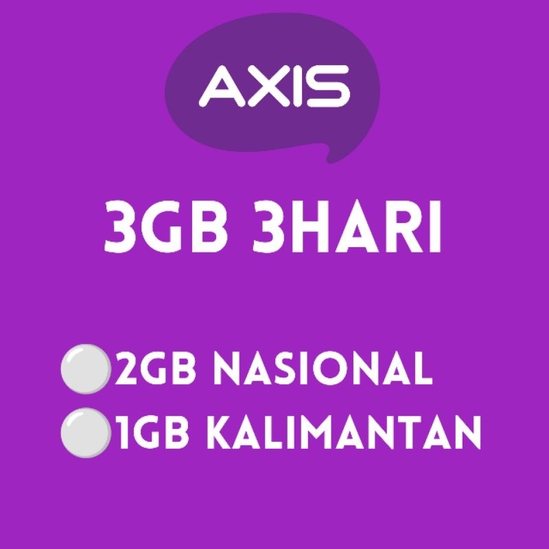 Jual Voucher Axis Mini 3GB 3 Hari Khusus Kalimantan | Shopee Indonesia