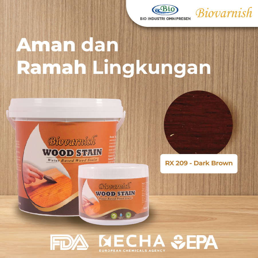 Jual Plitur Kayu Ramah Lingkungan Biovarnish Wood Stain Dark Brown 1kg ...
