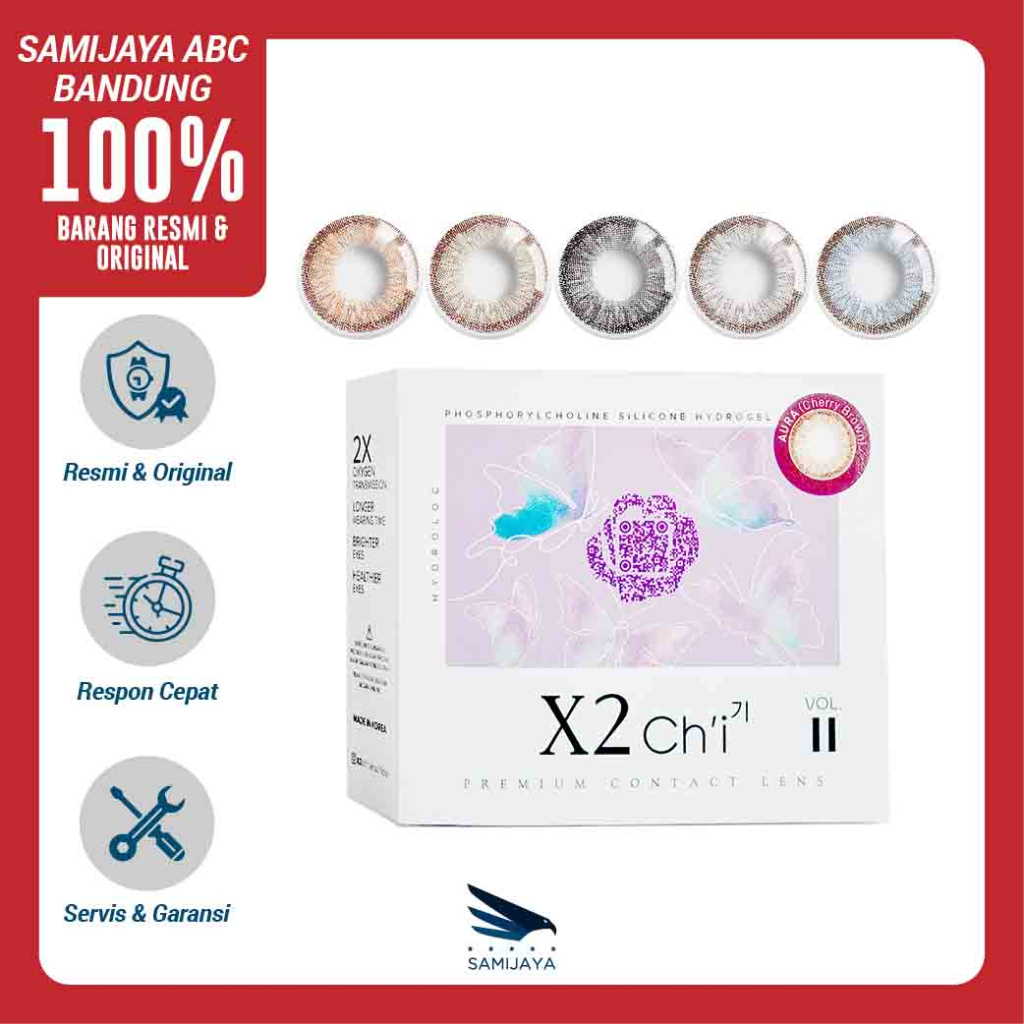 Jual Softlens X2 Chi Vol II Warna Color Bulanan Normal s/d Minus 10,00 | Shopee Indonesia