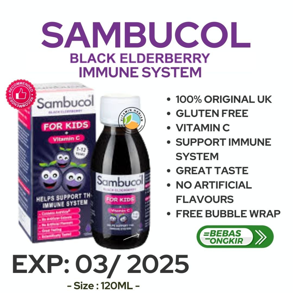 Jual Sambucol Kids Uk Version Black Elderberry Immune System Support ...