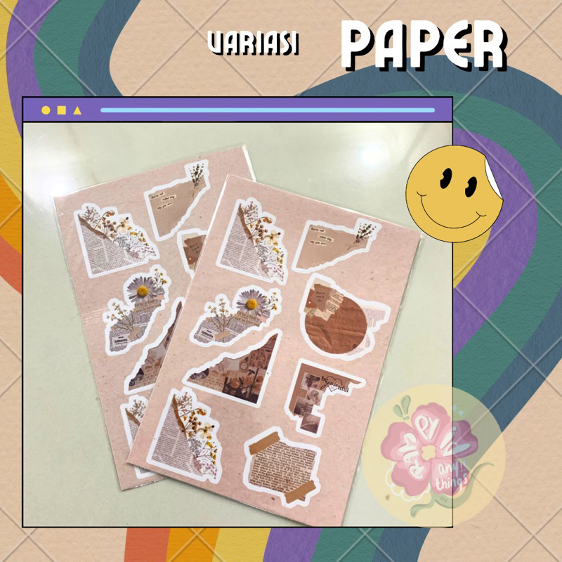 Jual Sticker Deco Vintage Scrapbook Journaling | Shopee Indonesia