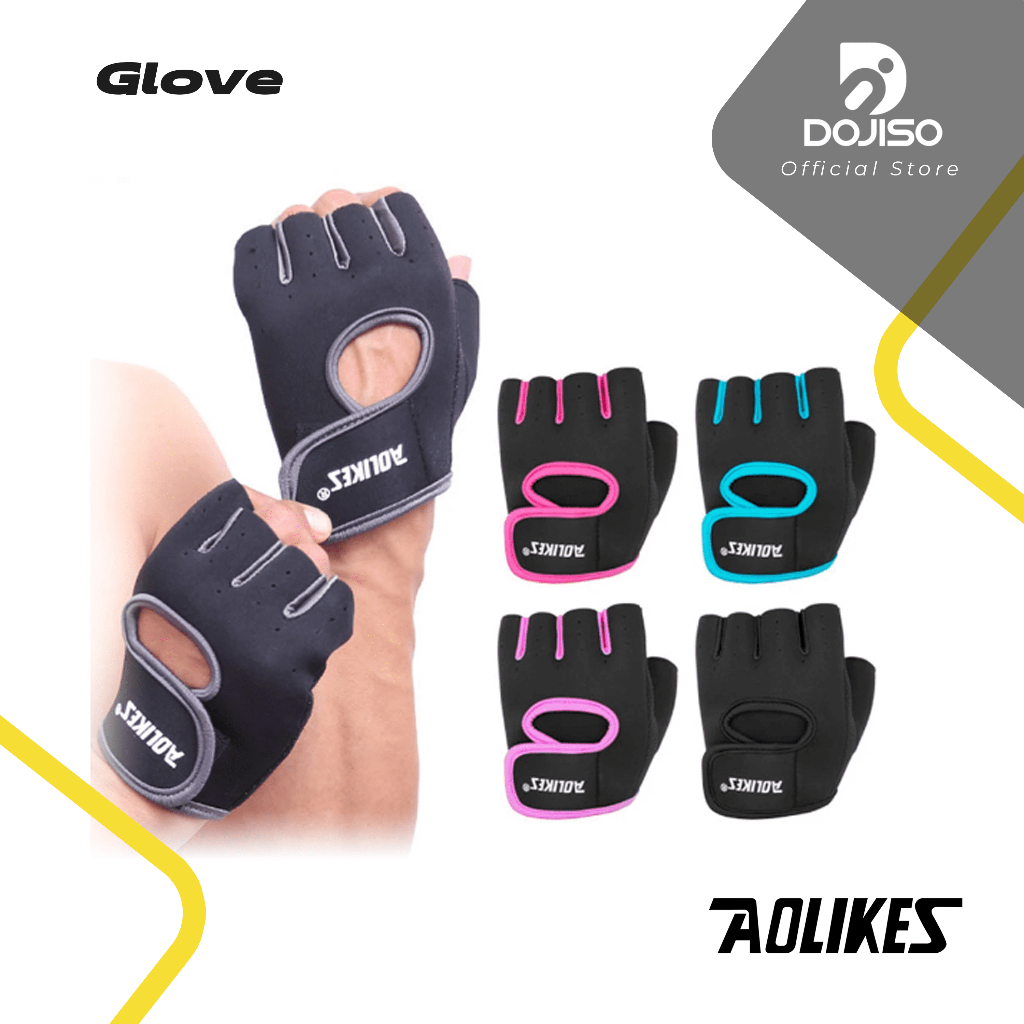 Jual SARUNG TANGAN OLAHRAGA AOLIKES 1678 Sarung tangan Gym Fitness Glove Sport Angkat Beban ...