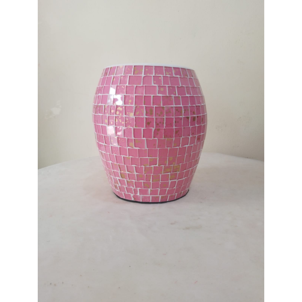 Jual Vase Mozaik Kaca Pink Tua ( Termasuk Bubble Wrap 3 Meter ...