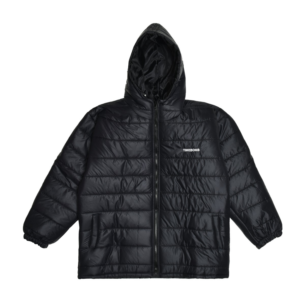 Jual TIMEBOMB JACKET | Puffer Coat Jaket | Jaket Puffer | ( HITAM BIASA ...