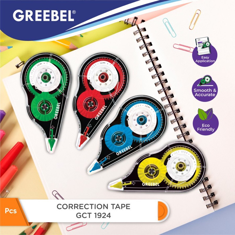 Jual GREEBEL Correction Tape GCT 1924 Tipex Tip X Tipe Ex Kertas Roll ...