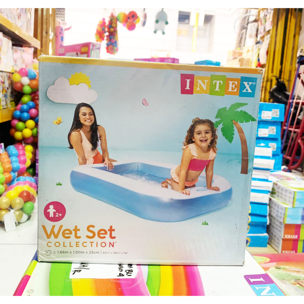 Jual Kolam Renang Anak Rectangle Pool Intex Kolam Wet Set Collection ...