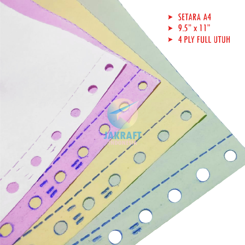 Jual (1 Box) Kertas Komputer Continuous Form Paper A4 4 Ply K4 9.5" x ...